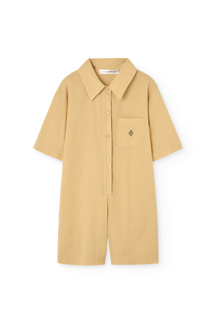 Soft Brown Squirrel Short Jumpsuit – Aprikose